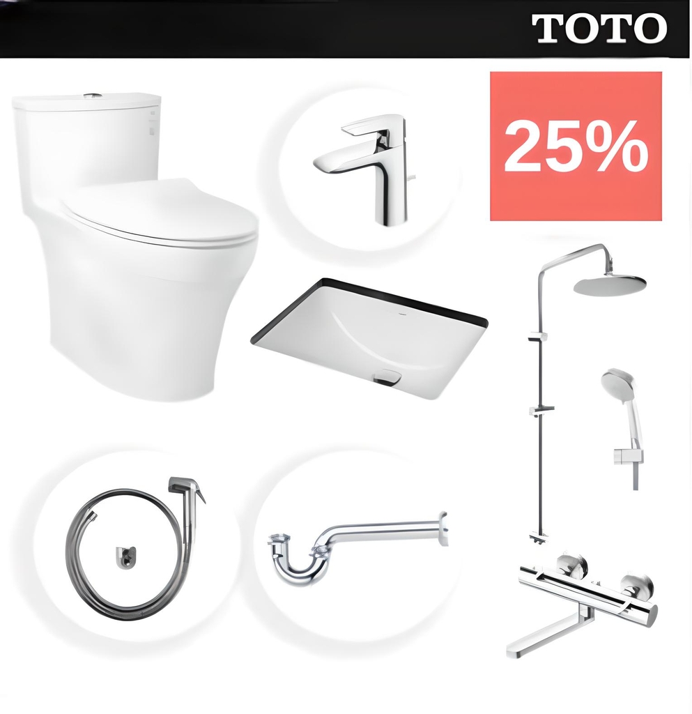 COMBO PHÒNG TẮM TOTO - MS885DT8 GIÁ TỐT TOTO NAM ANH