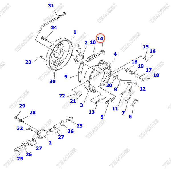 Lò xo 34B-30-14320; 304-32-31340 | https://thacoes.com/