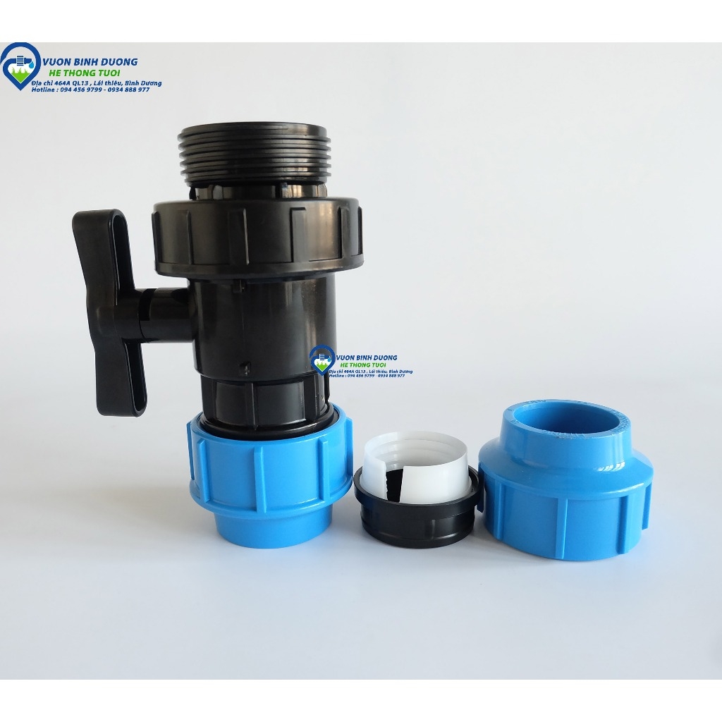 HDPE VAN KHÓA PHI 50mm/ 63mm/ 75mm/ 90mm/ 110mm - Đại Hoàng Dương | Trung tâm phân phối điện nước