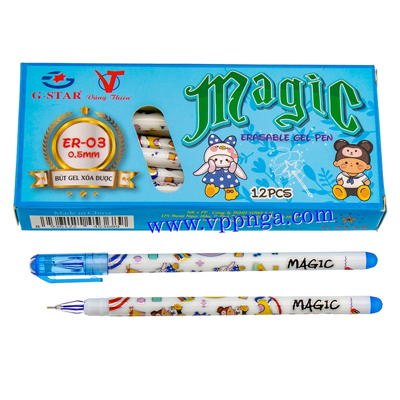 Viết Gel xóa G-Star ER-03 (12c/h), xanh Công ty TNHH Văn phòng phẩm NGA
