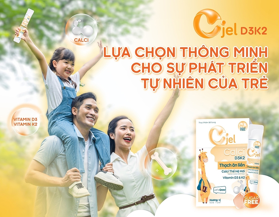 Thạch ăn liền Cjel Calci D3K2 bổ sung calci, vitamin D3 và vitamin K2 ...
