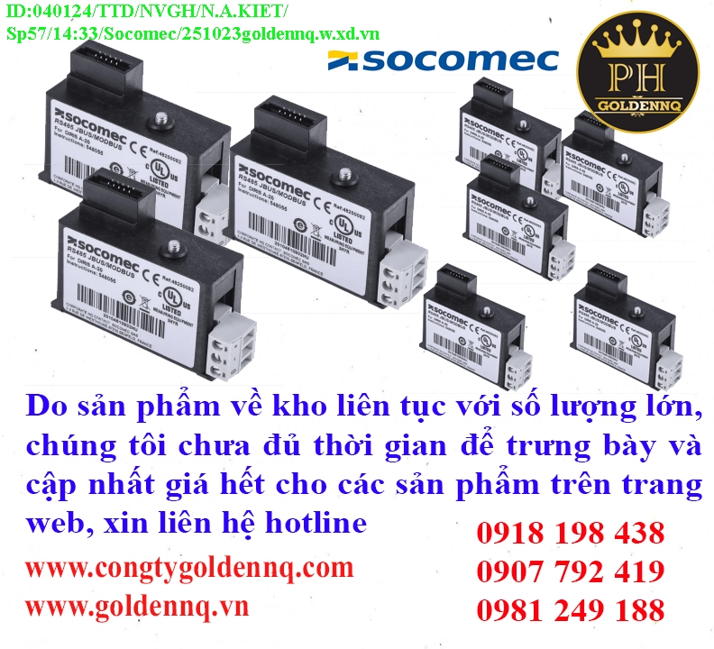 Thiết bị điện Socomec về kho nhiều, chưa cập nhật hết sản phẩm, giá ...