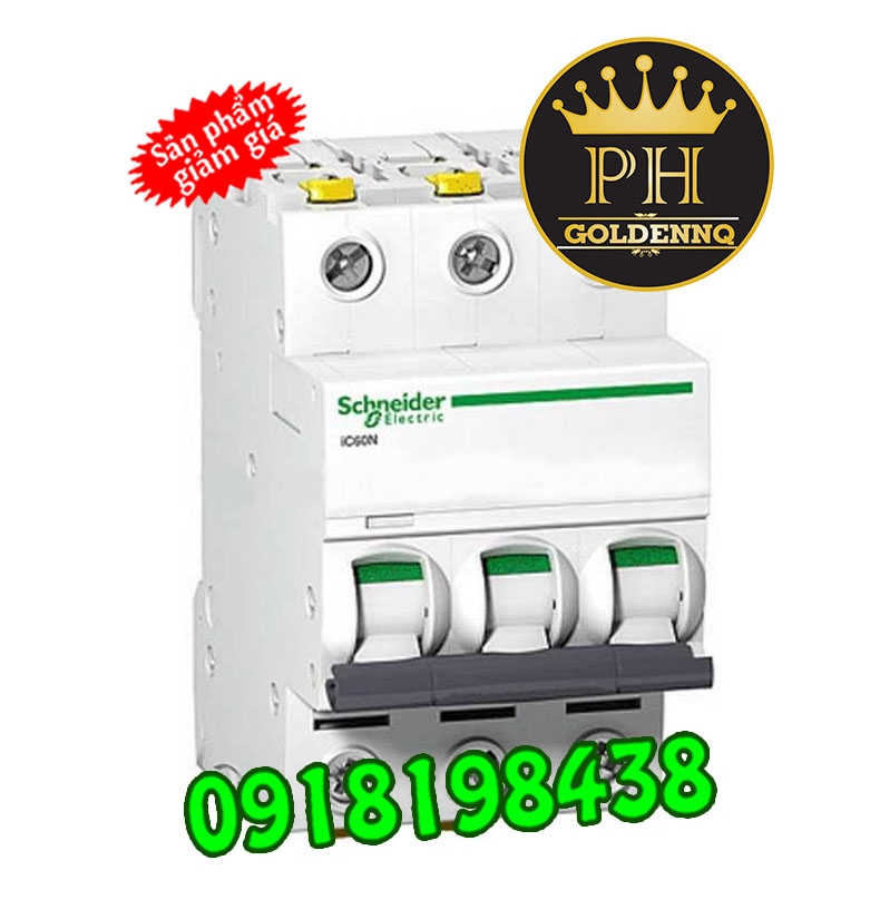 iC60N MCB 3P, 6kA, 400V, C curve 6A - 63A | Công Ty Quốc Tế Golden NQ