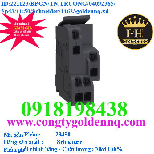 29450 - Standard auxiliary contact, circuit breaker status OF-SD-SDE ...