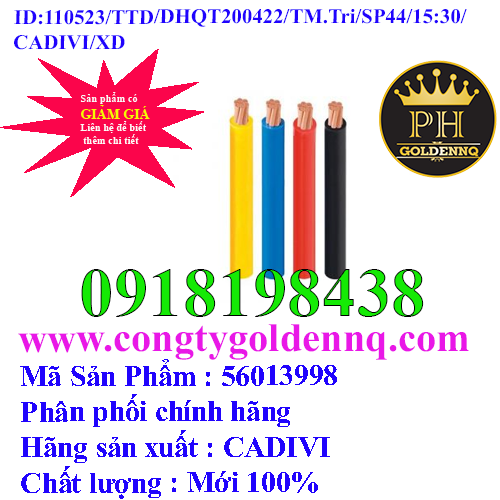 Dây Cáp Điện Lực Chịu Nhiệt 600V CADIVI VCm/HR-LF-35 56013998 giá rẻ, phân phối sỉ Dây Cáp Điện ...