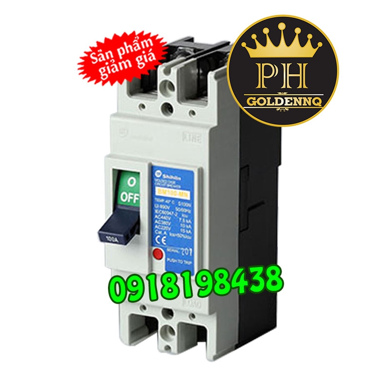 Aptomat MCCB Khối 2P Shihlin BM-100SN | Công Ty TNHH Tổng Hợp Quốc Tế Golden NQ