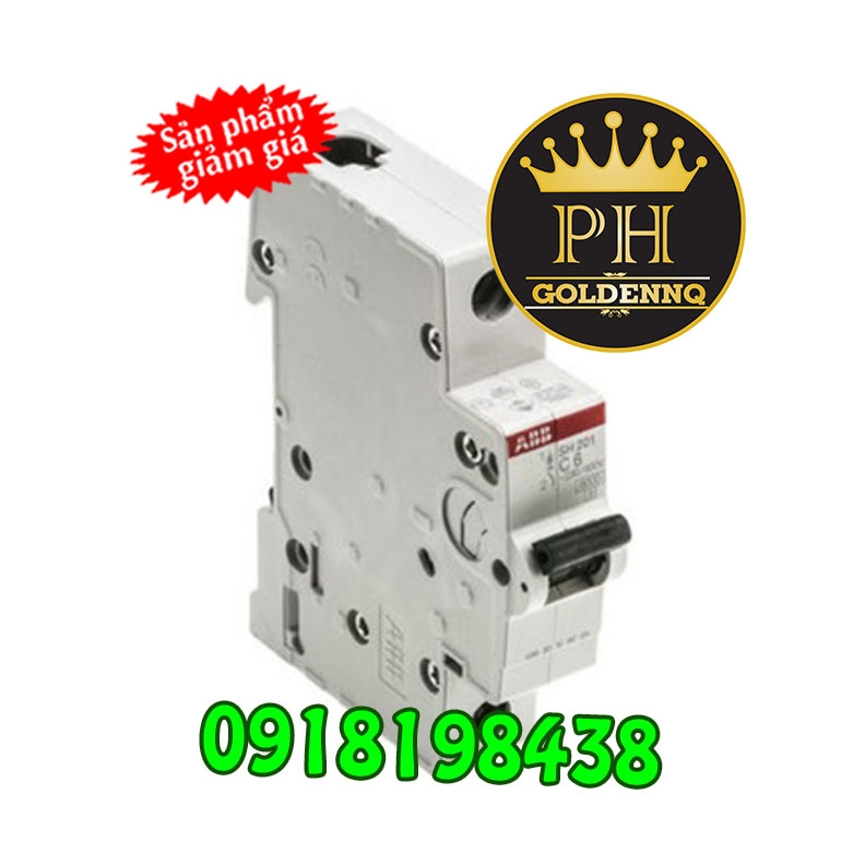 MCB ABB S201M-C6UC 10KA 6A 1P | Công Ty Quốc Tế Golden NQ