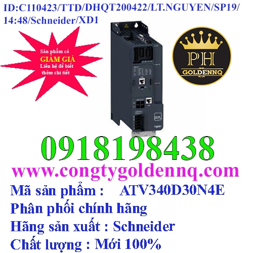 Biến tần Schneider ATV340D30N4E 30KW 3 Pha 380V giá rẻ, phân phối sỉ ...