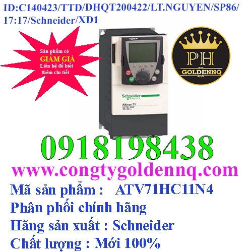 Biến tần Schneider ATV71HC11N4 110KW 3 Pha 380V giá rẻ, phân phối sỉ ...