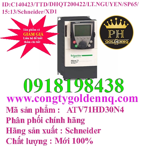 Biến tần Schneider ATV71HD30N4 30KW 3 Pha 380V giá rẻ, phân phối sỉ ...
