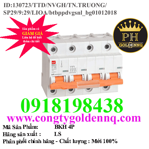 MCB LS BKH 10kA 4P 80A-100A | Công Ty TNHH Tổng Hợp Quốc Tế Golden NQ