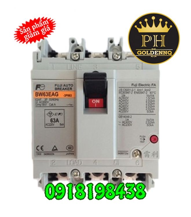 MCCB Fuji BW63EAG-3P 2.5kA 60A-63A | Công Ty TNHH Tổng Hợp Quốc Tế ...