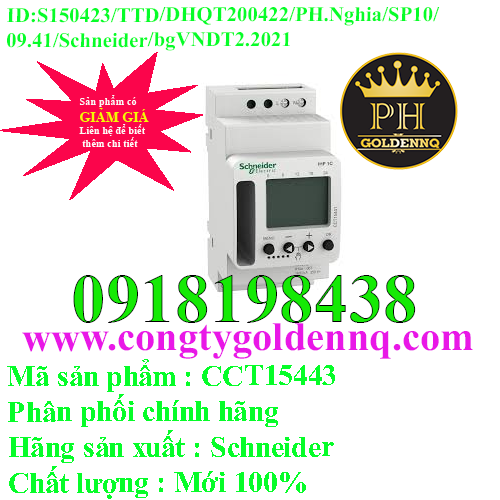 Bộ đóng ngắt hẹn giờ CCT15443 Schneider giá rẻ. phân phối sỉ Bộ đóng ...