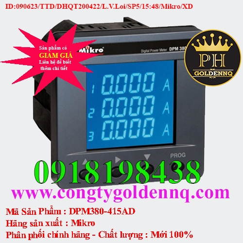 Đồng hồ đo công suất đa năng Mikro DPM380-415AD | Công Ty TNHH Tổng Hợp Quốc Tế Golden NQ