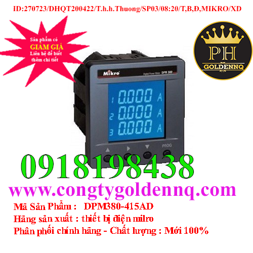 Đồng hồ đo công suất đa năng Mikro DPM380-415AD | Công Ty TNHH Tổng Hợp Quốc Tế Golden NQ