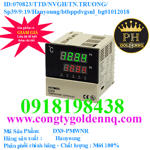 Bộ Điều Khiển Nhiệt Độ Hanyoung DX9-PMWNR | Công Ty TNHH Tổng Hợp Quốc Tế Golden NQ