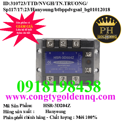 Rơ Le Bán Dẫn Hanyoung HSR-3D204Z | Công Ty TNHH Tổng Hợp Quốc Tế Golden NQ