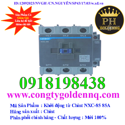 Khởi động từ Chint NXC-85 85A | Công Ty Quốc Tế Golden NQ