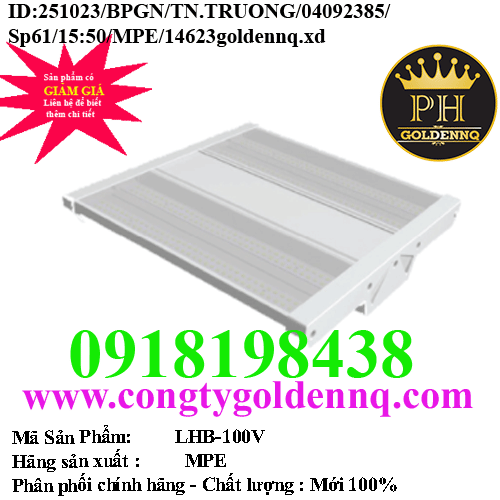 ĐÈN LED LINEAR HIGHBAY 100W LHB-100V | Công Ty Quốc Tế Golden NQ