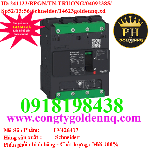 Cầu dao LV426417 Schneider | Công Ty Quốc Tế Golden NQ