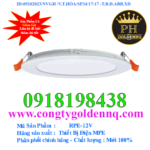 ĐÈN LED MINI PANEL RPE-12V | Công Ty TNHH Tổng Hợp Quốc Tế Golden NQ
