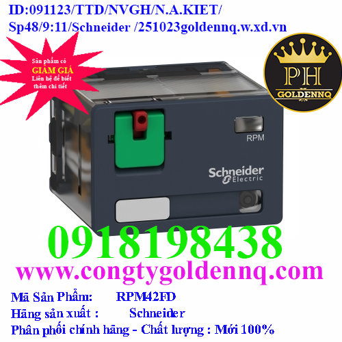 Relay trung gian RPM42FD Schneider | Công Ty TNHH Tổng Hợp Quốc Tế ...