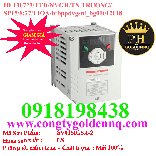Biến Tần LS SV015IG5A-2 1.5kW 3 Pha 220V | Công Ty TNHH Tổng Hợp Quốc Tế Golden NQ
