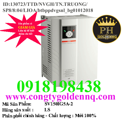 Biến Tần LS SV150IG5A-2 15kW 3 Pha 220V | Công Ty TNHH Tổng Hợp Quốc Tế Golden NQ