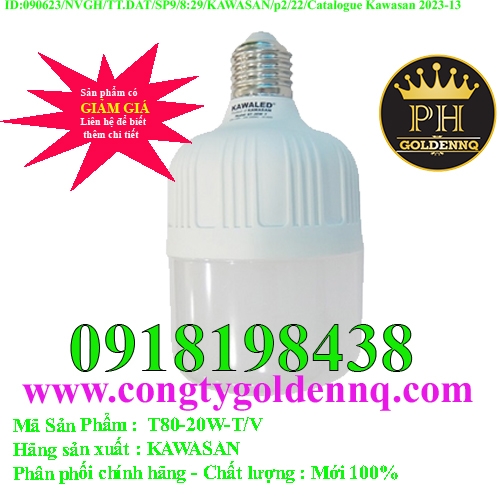 ĐÈN LED BULB TRỤ THÂN NHỰA T80-20W-T/V | Công Ty TNHH Tổng Hợp Quốc Tế ...