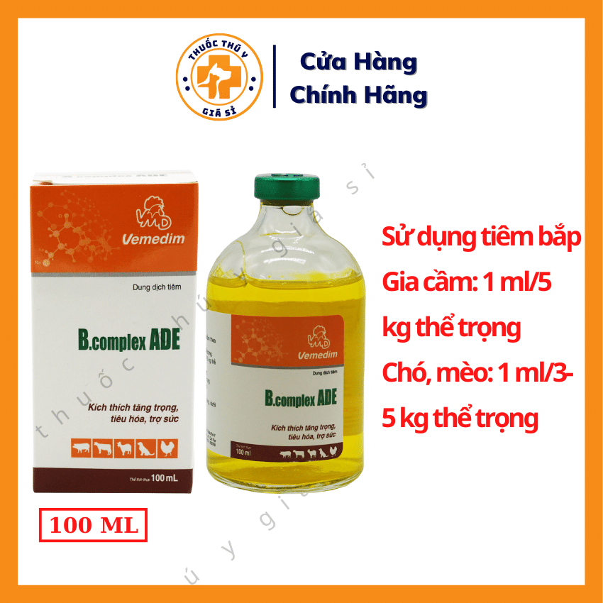 Vemedim B.commplex ADE 100ml Chính Hãng Giá Tốt Phân Phối Thuốc Thú Y
