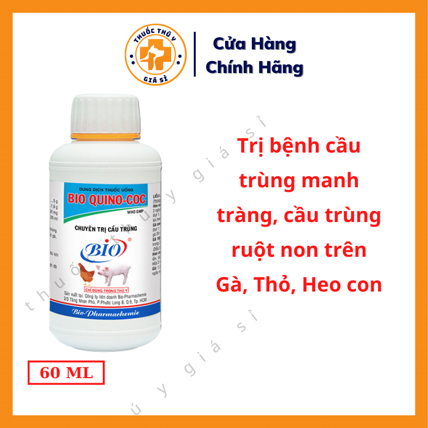 Bio Quino-CoC 60ml chính hãng giá tốt Phân Phối Thuốc Thú Y