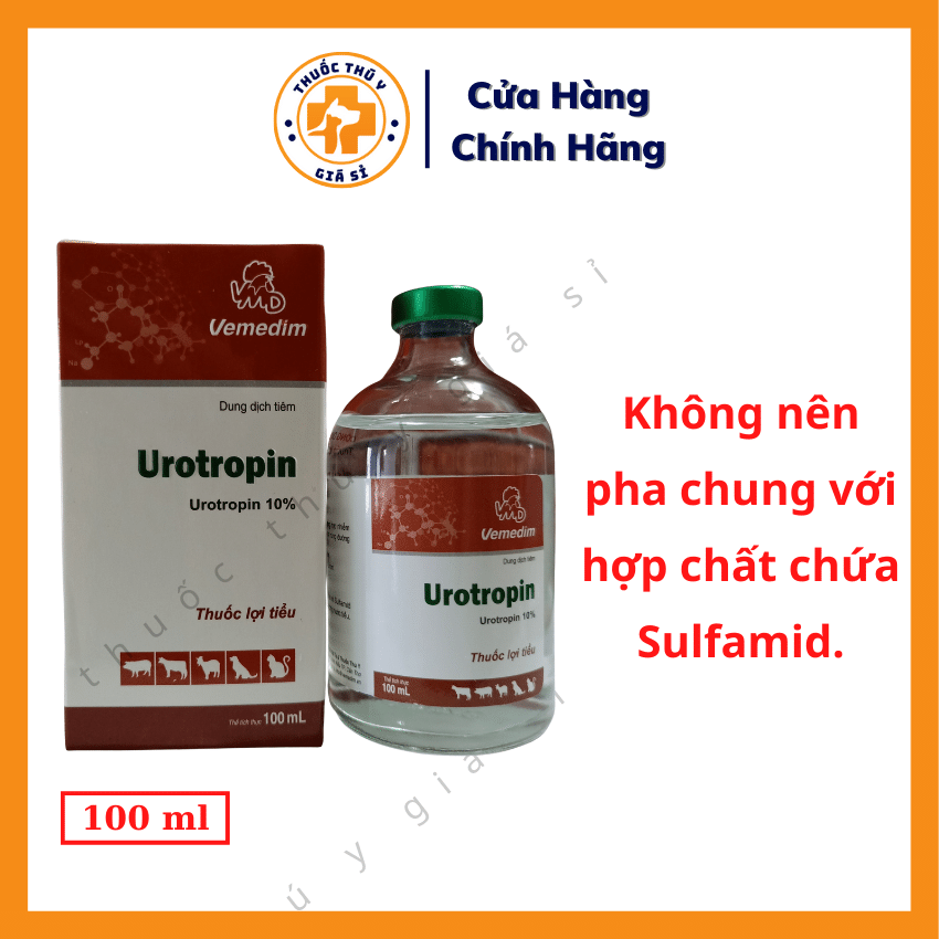 Vemedim Urotropin 100ml Lợi Tiểu Gia Súc Gia Cầm Phân Phối Thuốc Thú Y