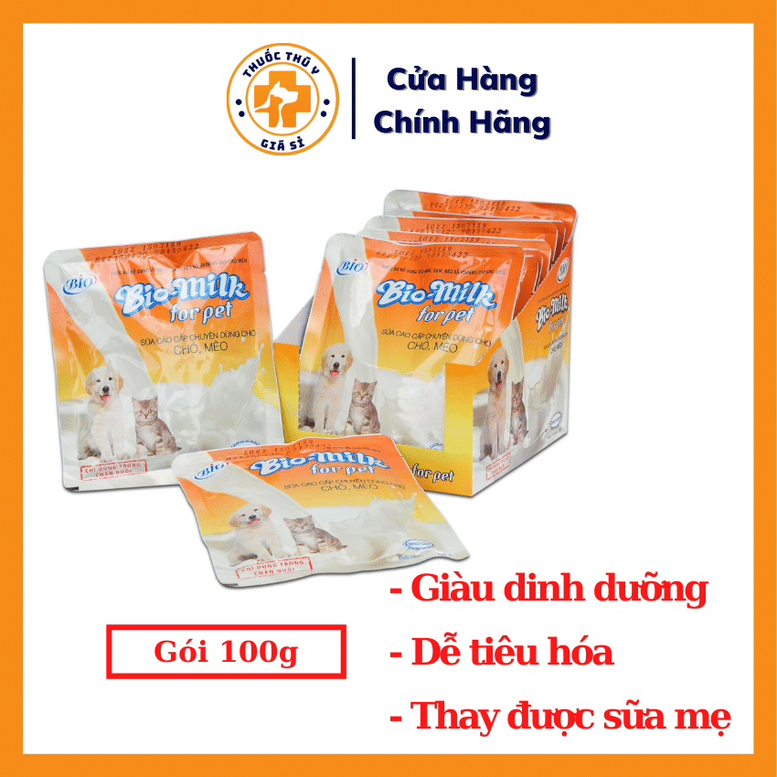 Bio Milk For Pet 100gr Chính Hãng Giá Tốt Phân Phối Thuốc Thú Y