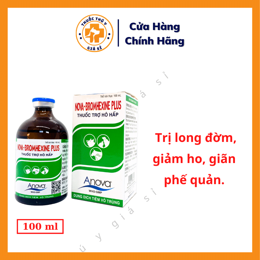 Nova Bromhexin Plus 100ml Chính Hãng Giá Tốt Phân Phối Thuốc Thú Y