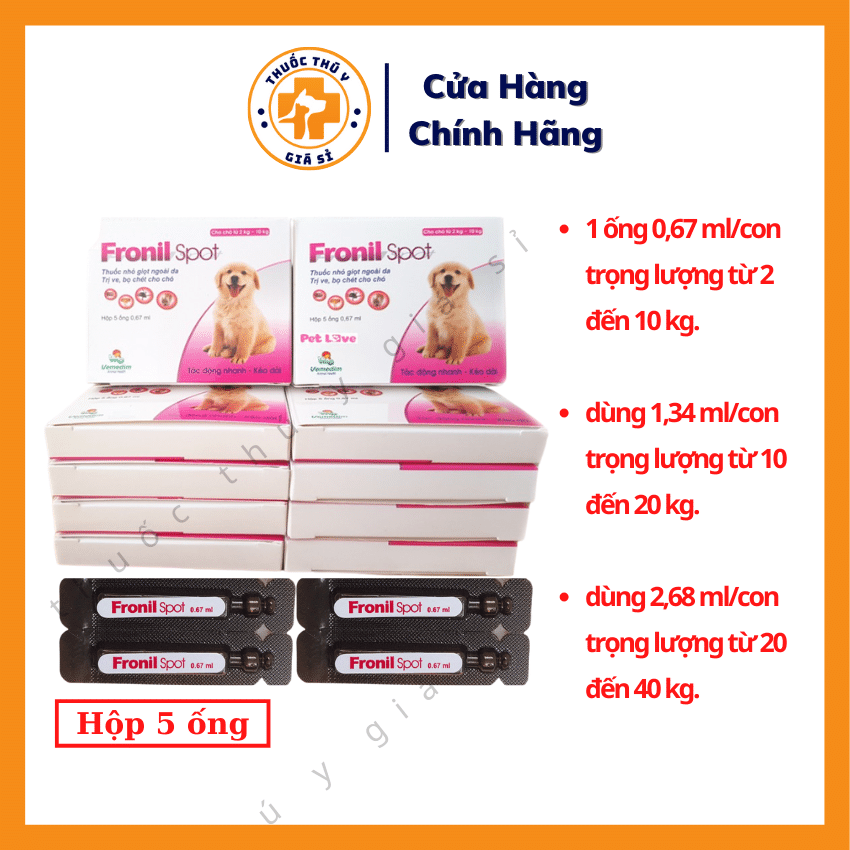 Vemedim Fronil Spot 0.67ml Chính Hãng Giá Tốt Phân Phối Thuốc Thú Y