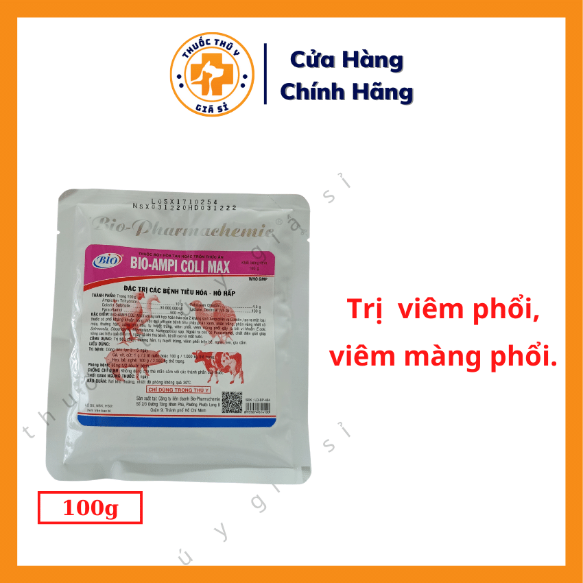 Bio Ampicoli Max 100gr Chính Hãng Giá Tốt Phân Phối Thuốc Thú Y