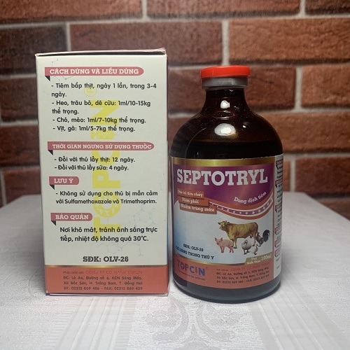 Topcin Septotryl 100ml Chính Hãng Giá Tốt Phân Phối Thuốc Thú Y