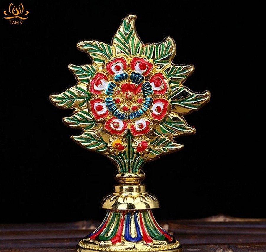 Bộ Torma Và Hoa Vương Bằng Đồng MS13 Mật Tông Tâm Ý