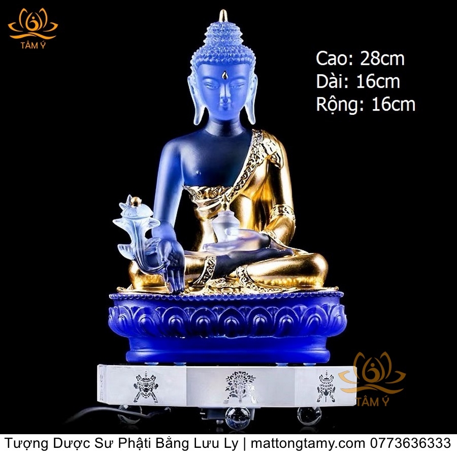 |Nhiều Kích Thước| Tượng Phật Dược Sư Bằng Lưu Ly Cao Cấp TP262 Mật ...