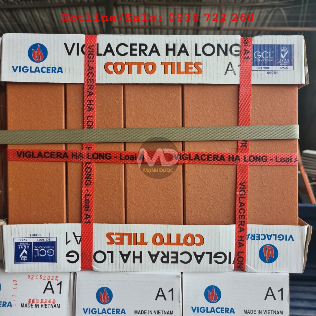 Gạch Cotto Viglacera Hạ long 6x24 đỏ nhạt