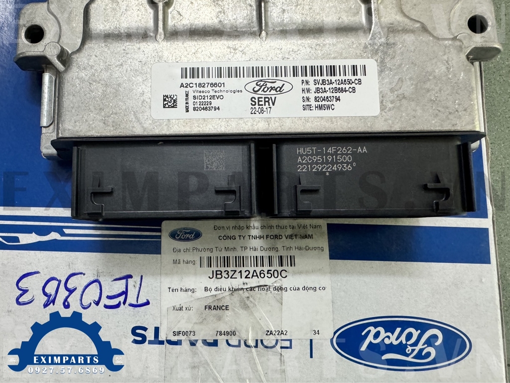 HỘP ĐIỀU KHIỂN ĐỘNG CƠ FORD RANGER JB3Z12A650C / SVJB3A12A650CB