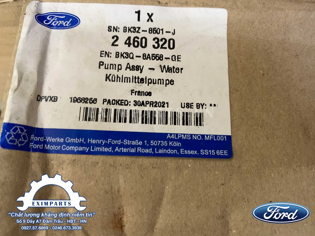 BƠM NƯỚC FORD RANGER 3.2L BK3Z8501J / BK3Q8A558GE