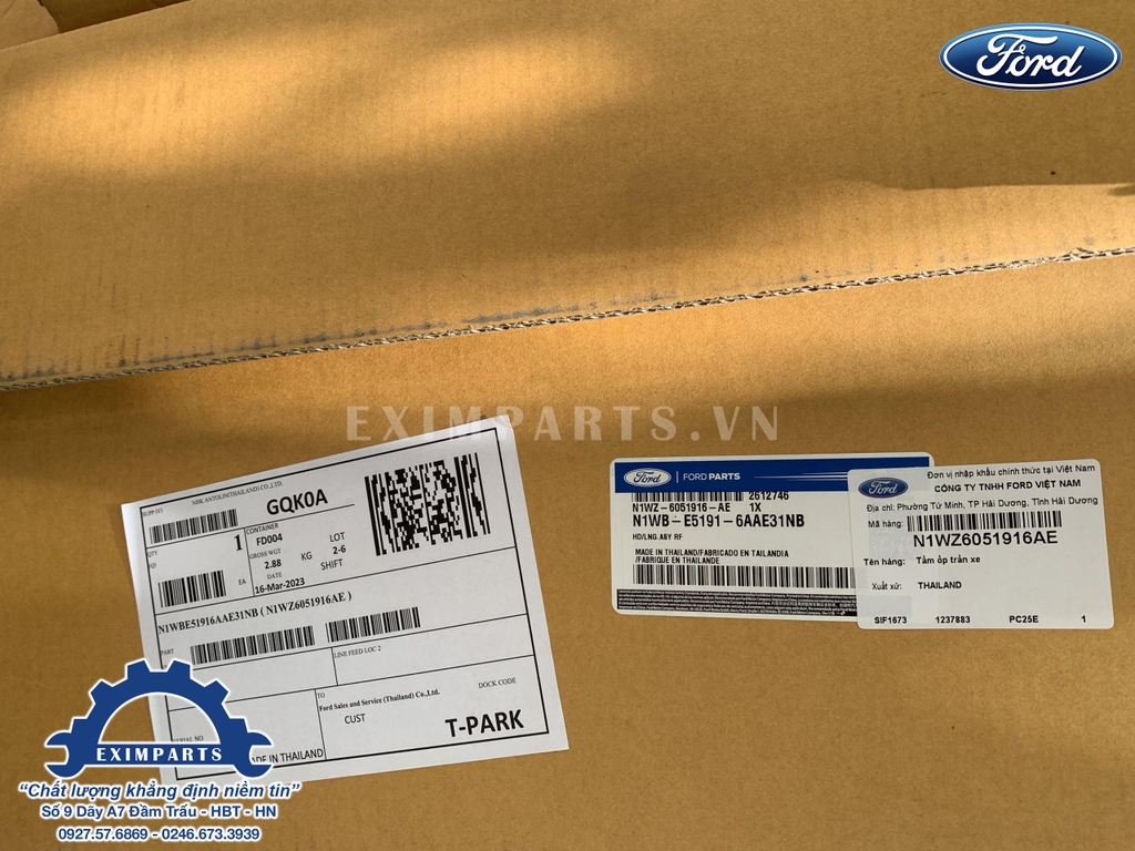 LA PHÔNG TRẦN FORD RANGER N1WZ6051916AE N1WBE51916AAE31NB