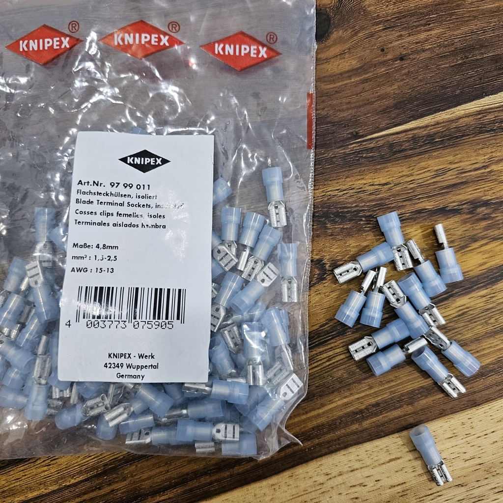 Đầu Cos Ghim Capa 4.8mm Knipex 1.5 - 2.5 mm² 97 99 011 (Bịch 100 Chiếc)