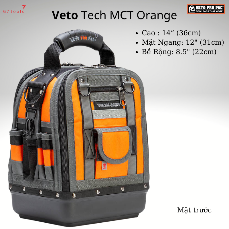 Túi VETO Tech MCT Orange Màu Cam 13 lít - Gồm 44 Pouch Túi Nhỏ