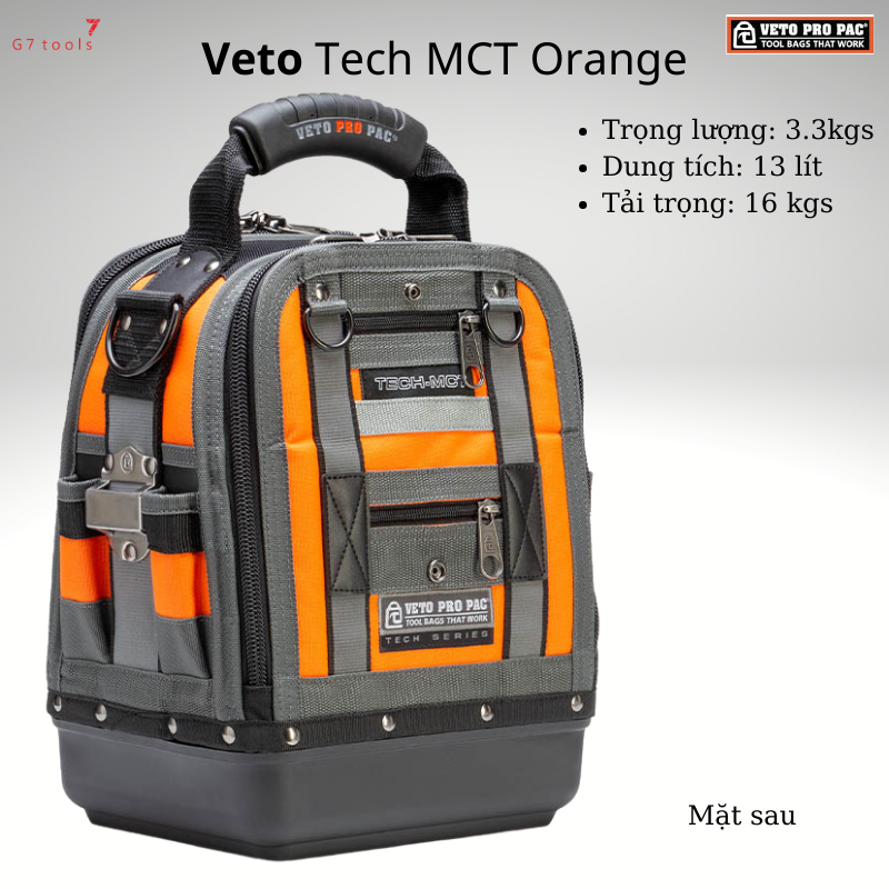 Túi VETO Tech MCT Orange Màu Cam 13 lít - Gồm 44 Pouch Túi Nhỏ