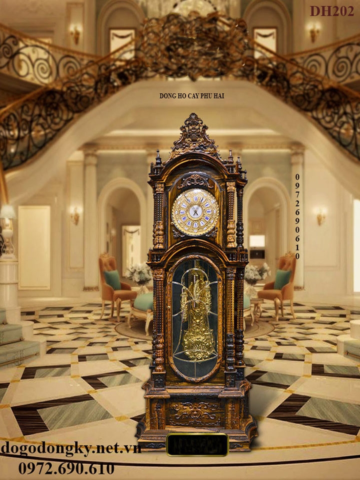 [NGẮM] Chiếc Đồng Hồ Cây Gỗ Mun Đẹp & Đẳng Cấp Nhất DH202