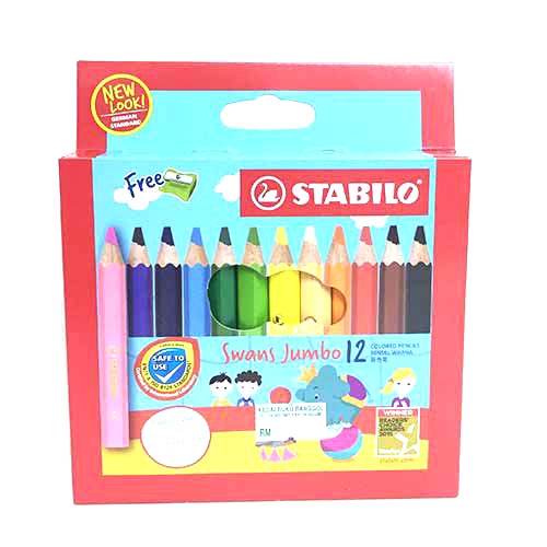 Bút Chì Màu Stabilo Swans Jumbo 1873J (12 Màu) | Nhà Sách Tiến Thọ