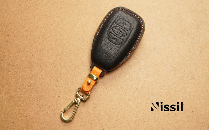 Bao da chìa khoá ô tô Subaru - Dòng da bê Epsom mix Nissil