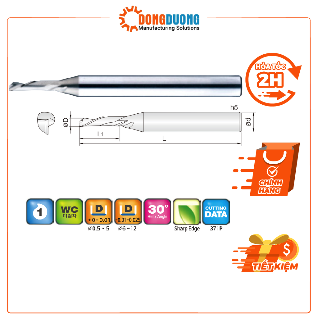 Dao Phay CNC gia công nhựa 1REM